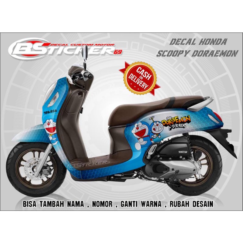 Jual decal sticker Scoopy full body fi scopy dekal stiker Doraemon | Shopee Indonesia