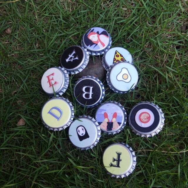 Jual (CUSTOM) Bottle Cap Pin tanpa minimal order | Shopee Indonesia