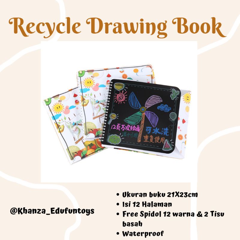 Jual Mainan Buku gambar portable bisa tulis hapus• Reusable Drawing ...