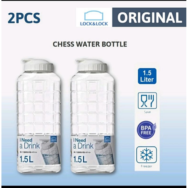 Jual LOCK & LOCK CHESS WATER BOTTLE 1,5 L | Shopee Indonesia