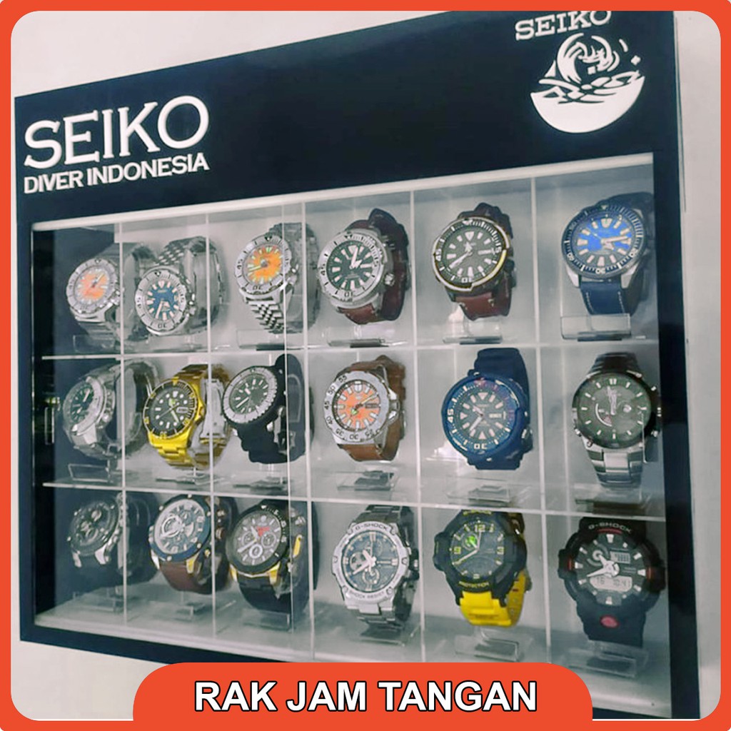 Jual Rak Jam Tangan Koleksi LOGO SEIKO Isi 18 | Shopee Indonesia