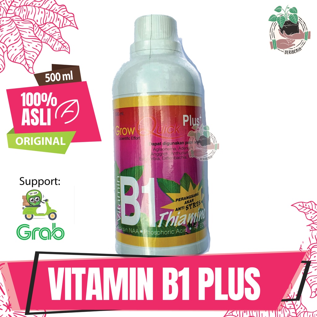 Jual Pupuk Vitamin B1 Anti Stres Plus Grow Quick 100ml Asli Original ...