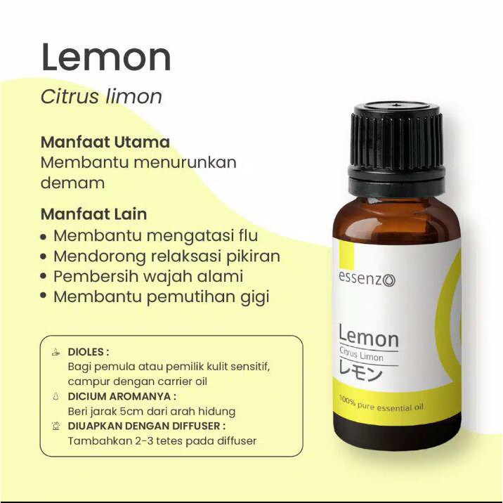 Jual Lemon Essential Oil 10ml (Demam) | Shopee Indonesia