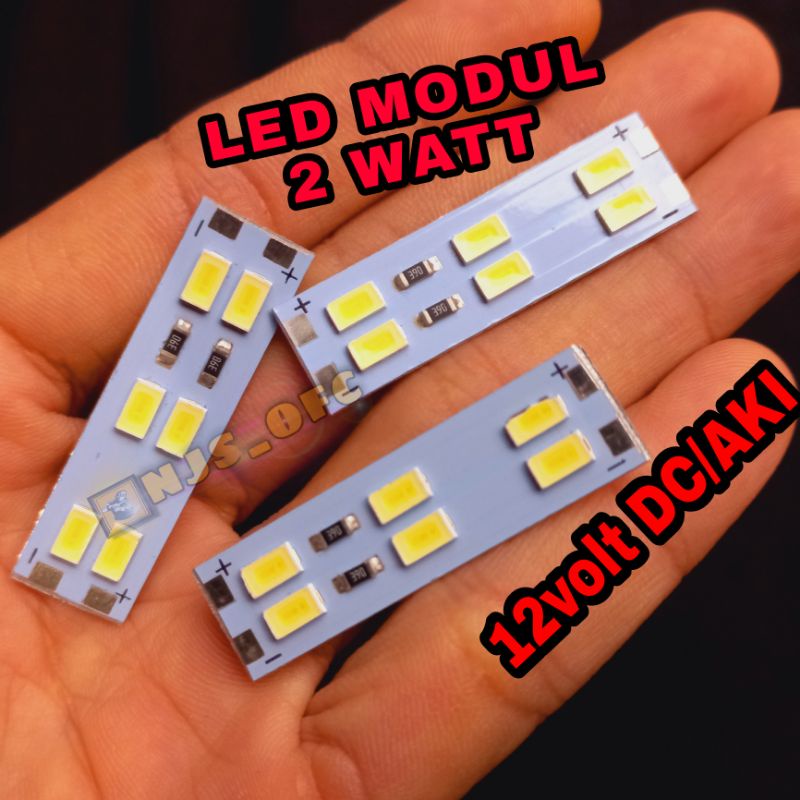 Jual HPL LED MODUL 2 WATT 12VOLT.6LED SMD 5730 2W PUTIH PAPAN PCB HEATSINK | Shopee Indonesia