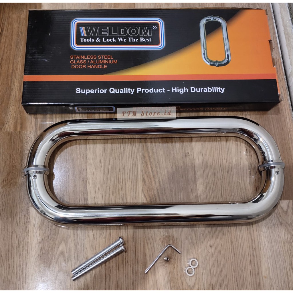 Jual HANDLE PINTU KACA WELDOM ss C 35 CM/HANDEL PINTU ALUMINIUM ...