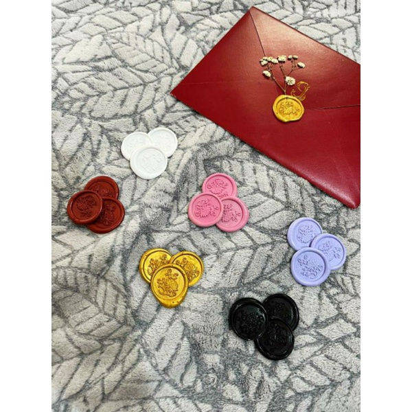 Jual Wax Seal Coin Siap Pakai - Isi 70 buah, warna random (putih, pink ...