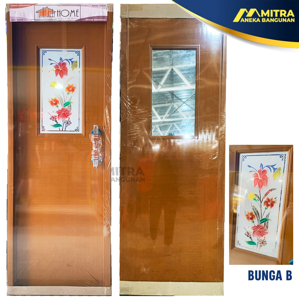 Jual PINTU PVC CERMIN PREMIUM 1 SET DENGAN KUSEN / PINTU KAMAR MANDI ...