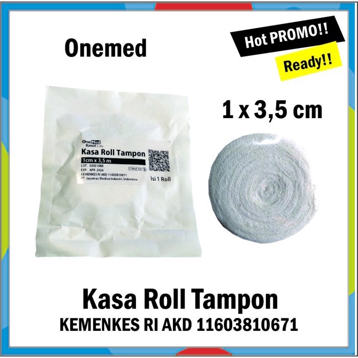 Jual Kasa Roll Tampon Kasa Steril Onemed 1 cm x 3.5 m | Shopee Indonesia