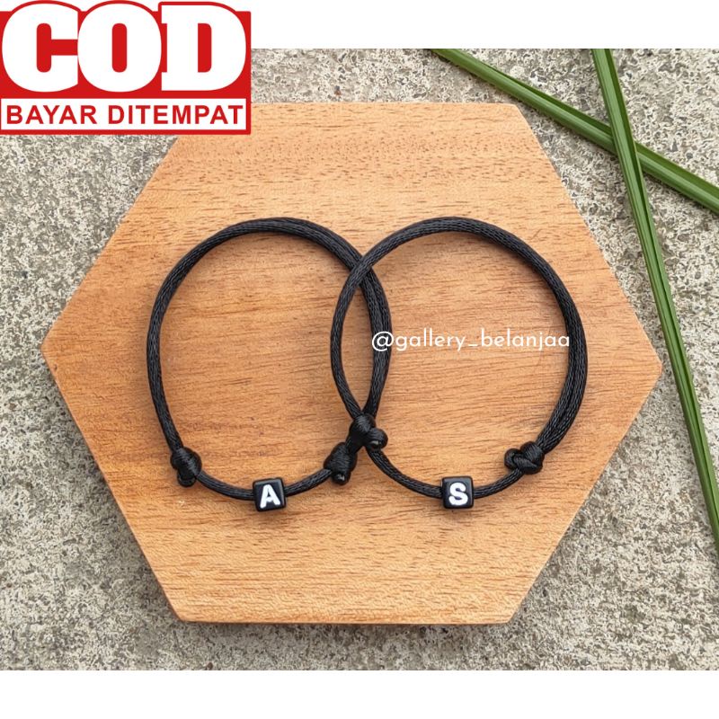 Jual GELANG HURUF (A-Z) COUPLE GELANG PERSAHABATAN GELANG NAMA HURUF ...