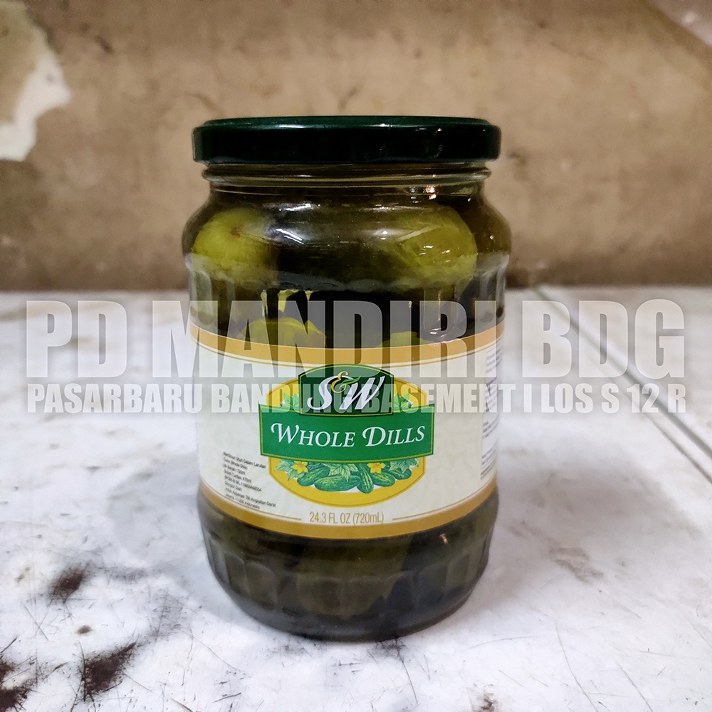 Jual S&W WHOLE DILLS PICKLE 720 ML | Shopee Indonesia