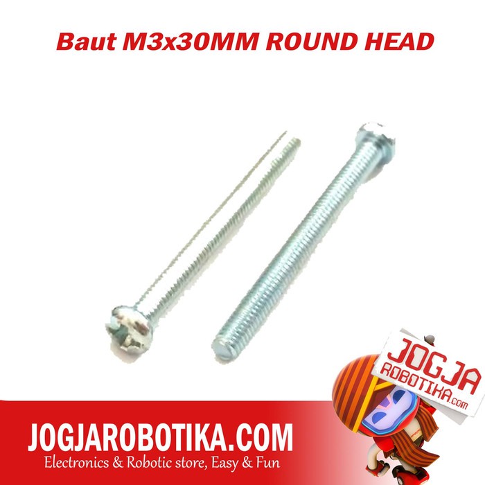 Jual BAUT M3X30MM ROUND HEAD | Shopee Indonesia