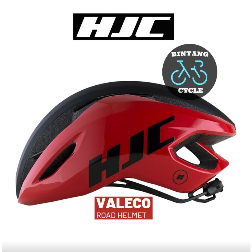 Jual HJC HELMET VALECO MATT GLOSS RED BLACK - ROADBIKE HELMET - Helm ...