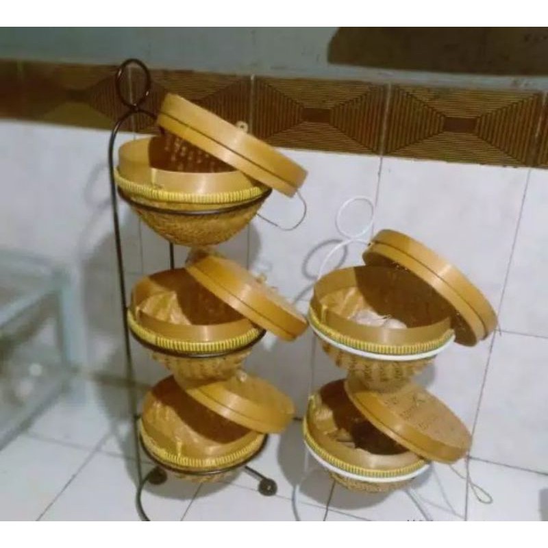 Jual RAK BAWANG DENGAN TUTUP BONUS ANYAMAN BAMBU | Shopee Indonesia