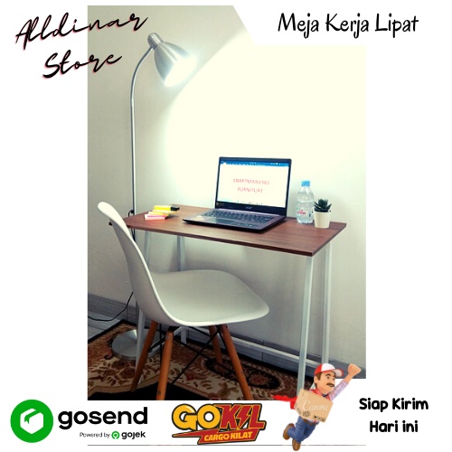 Jual Meja Portable Kerja Kayu Computer Kantor Besi Minimalis Modern ...