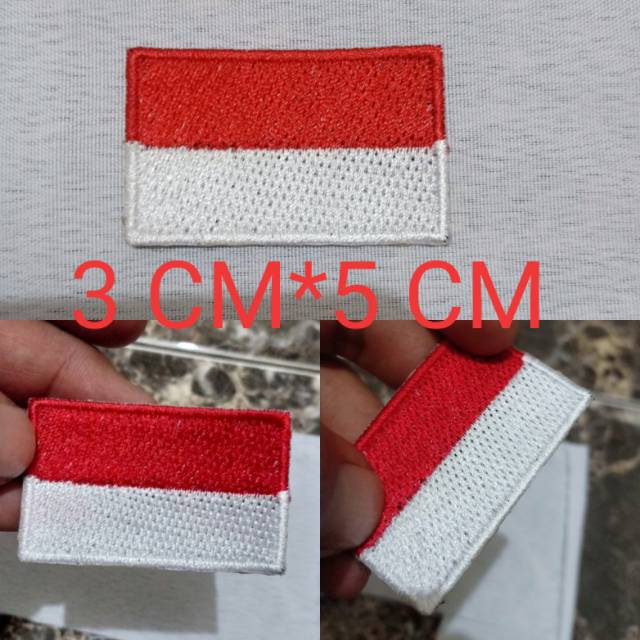 Jual Badge bendera merah putih T3Cm L5CM min. Order 10 pcs | Shopee ...