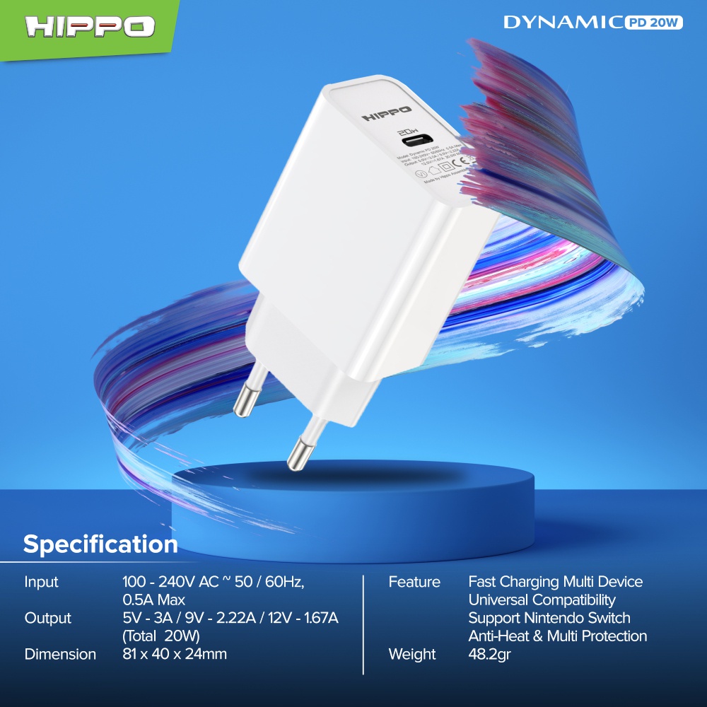 Jual Adaptor Charger Hippo Dynamic PD Quick Fast Charging PD 20W ...