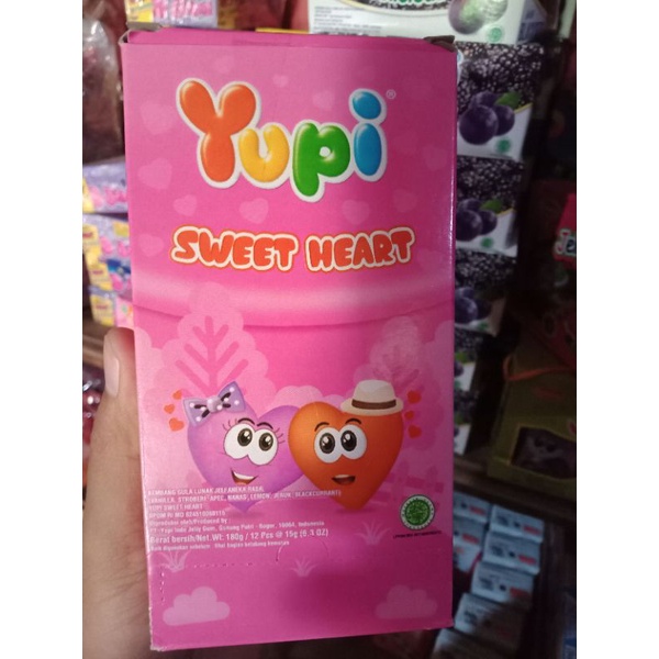 Jual Yupi Sweet Heart 1 Box 12 Pcs x 15gr | Shopee Indonesia