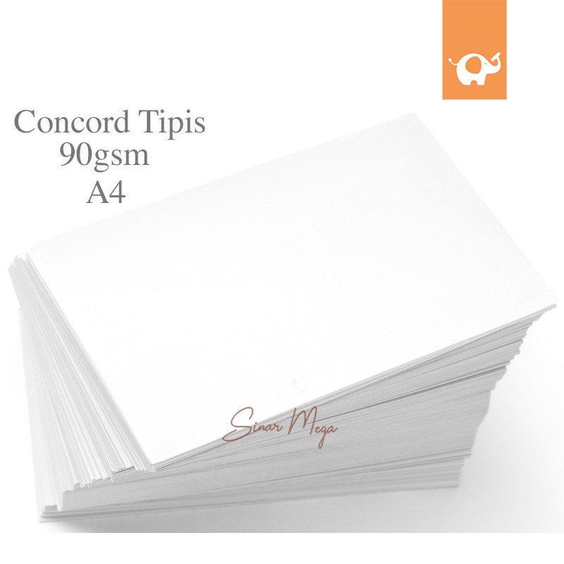 Jual Kertas Concord Tipis Ukuran A4 90gsm Pak | Shopee Indonesia
