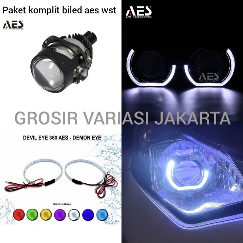 Jual paket projie biled aes wst bluelens hi lo shroud BMW devil eyes ...