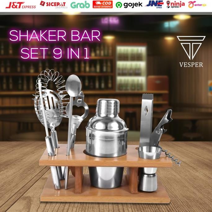 Jual Cocktail shaker bar set / shaker stainless / strainer / bartender set | Shopee Indonesia