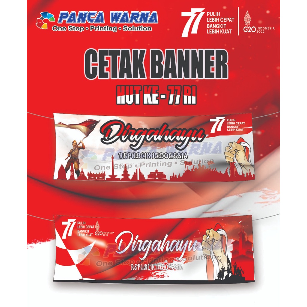 Jual BANNER AGUSTUSAN HUT RI 77 / CETAK SPANDUK DIRGAHAYU KEMERDEKAAN ...