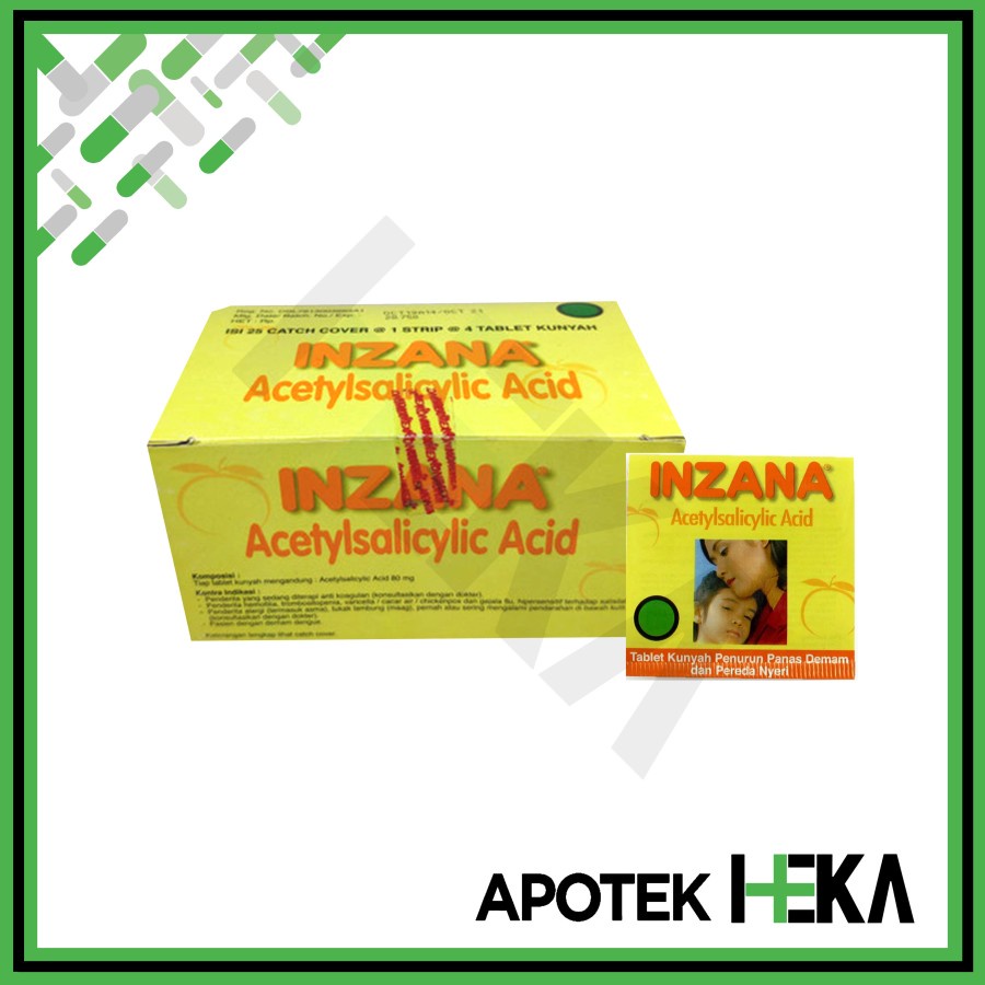 Jual Inzana Box isi 25x4 Tablet - Obat Penurun Panas Anak (BANDUNG ...