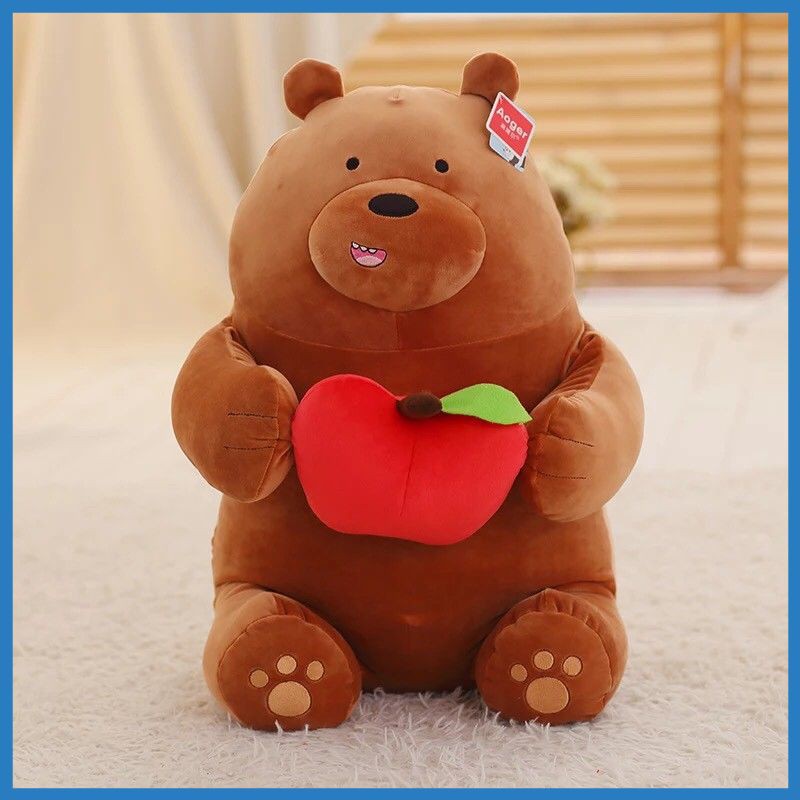 Jual BONEKA ANGELA HBVI BONEKA WE BARE BEARS GRIZZLY BEAR WITH APPLE ...