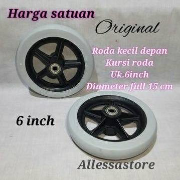Jual roda depan kursi roda 6 inch original | Shopee Indonesia