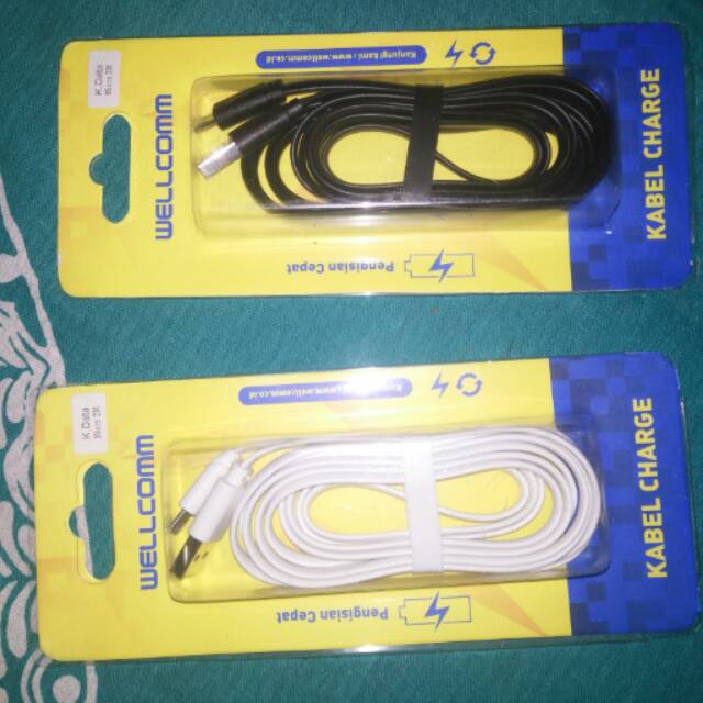 Jual Kabel data merk wellcomm, panjang 2 meter | Shopee Indonesia