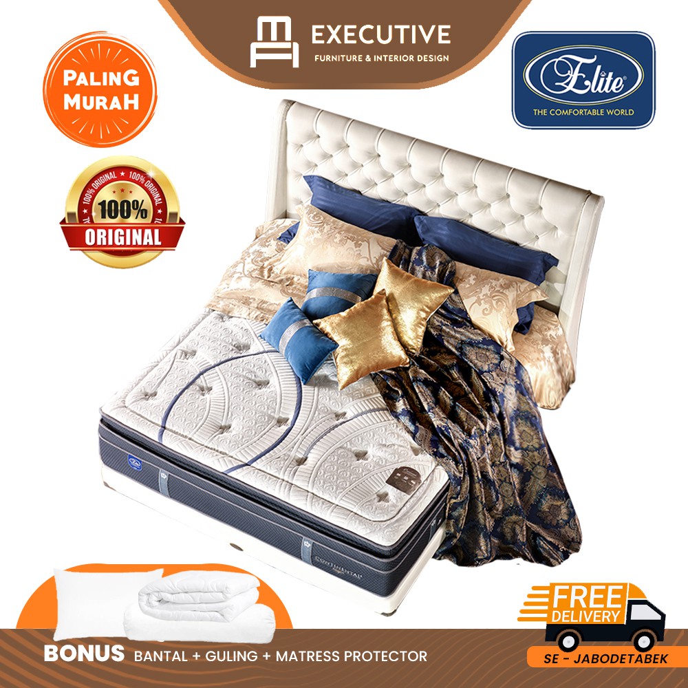Jual Full Set Kasur Springbed Elite Continental New Edition Shopee