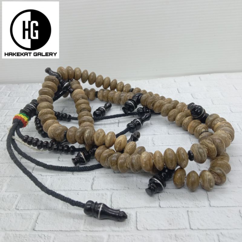 Jual tasbih tijani akar bahar gundi kombinasi akar bahar hitam E121 | Shopee Indonesia