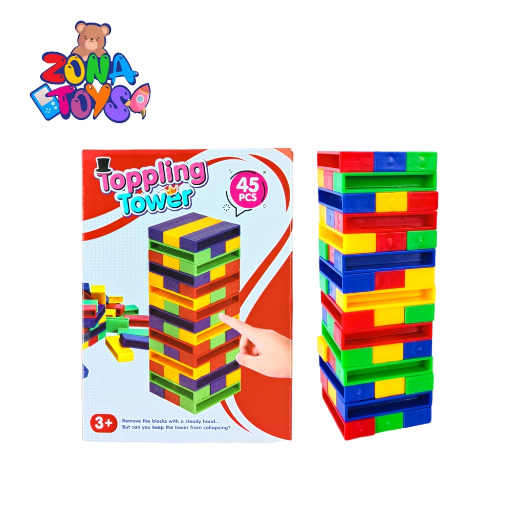 Jual Mainan Anak Edukasi Toppling Tower Puzzle Balok Susun Jenga ...
