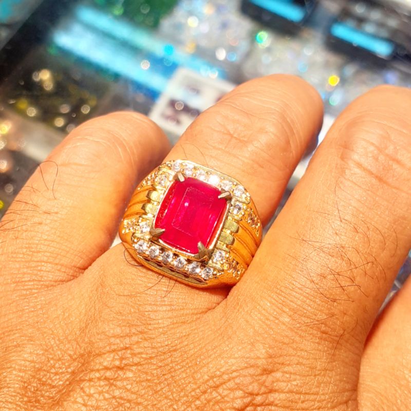 Jual Cincin Batu Ruby Afrika Madagaskar Asli Natural Stone | Shopee ...