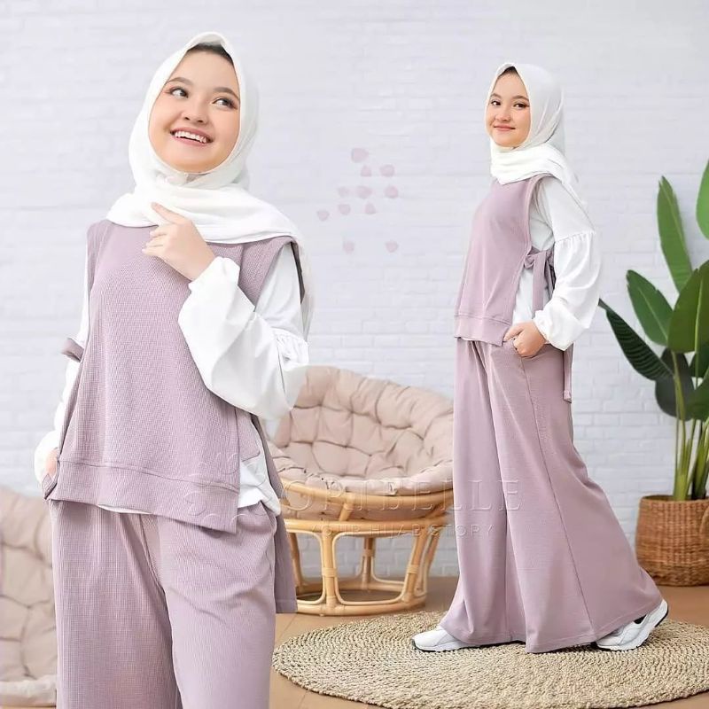 Jual Baju Setelan Anak Perempuan Usia 10 11 12 13 14 Tahun Sherina Set 3in1 Matt Crinkle Airflow ...