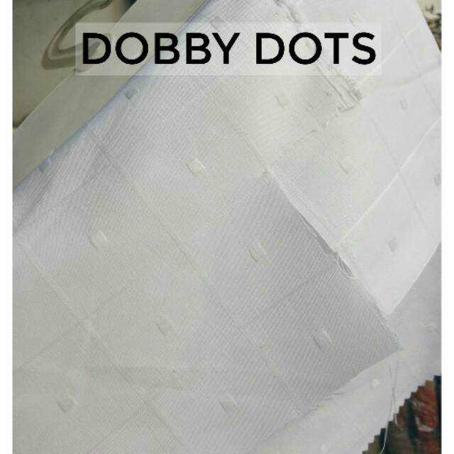 Jual BAHAN KAIN DOBBY DOBY DOBI DOTS MOTIF POLKADOT / KAIN PUTIH MOTIF ...