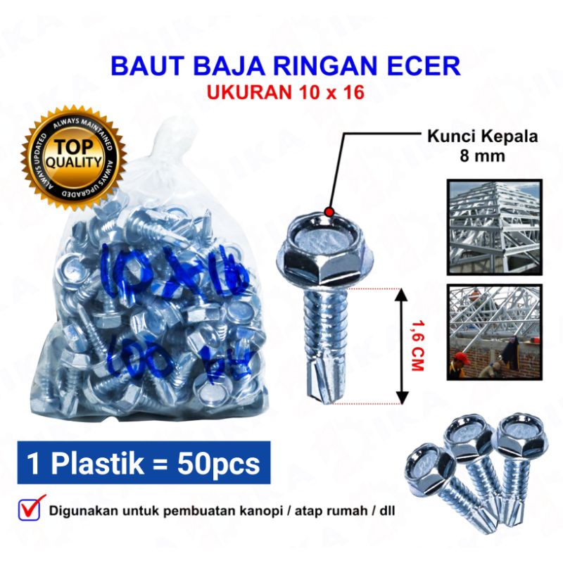 Jual BAUT BAJA RINGAN 10X16 (HARGA ECERAN) BAUT ROOFING BAJA RINGAN ...