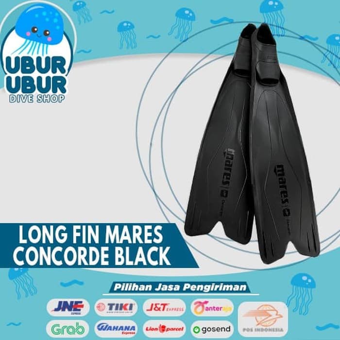 Jual Long Fin Mares CONCORDE BLACK - Kaki Katak/Fin Freediving ...