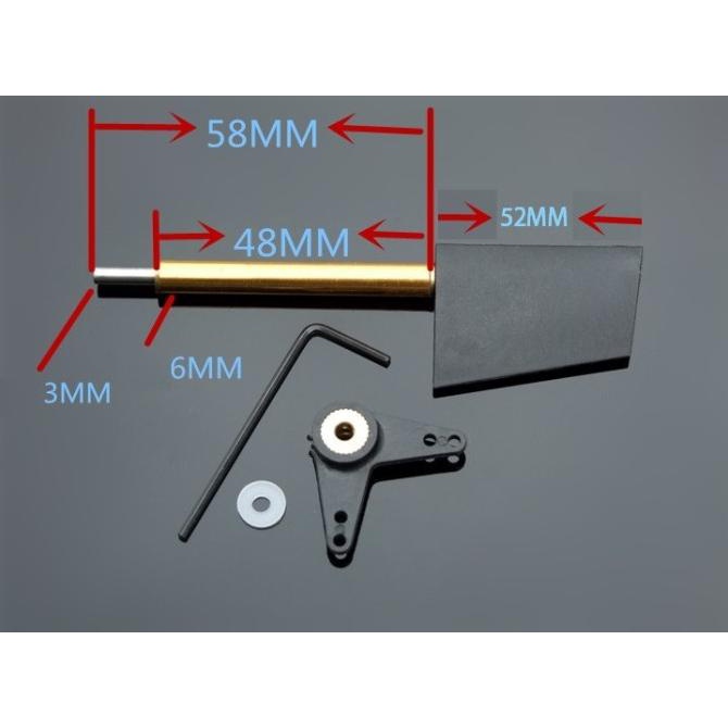 Jual Rc Boat Rudder Tugboat Rudder Kemudi Kapal Remot 52MM | Shopee ...