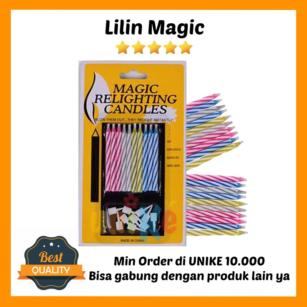 Jual LILIN MAGIC candle RELIGHTING api bisa nyala lagi ulang tahun anak ...