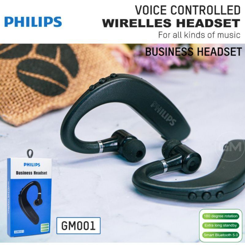 Jual HF/HEADSET BLUETOOTH PHILIPS GM-001 SUPER BASS PACK IMPORT ...