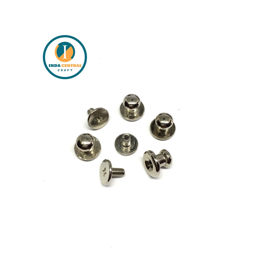 Jual KANCING PION BAUT PION DIAMETER 6 MM SILVER | Shopee Indonesia