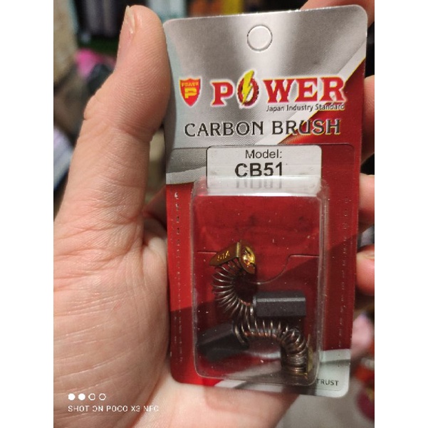 Jual carbon brush POWER cb51/batu arang POWER cb51 mesin ketam, trimer ...