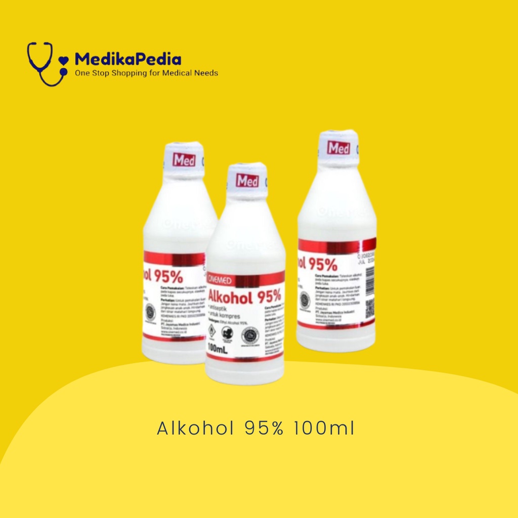 Jual Alkohol 95% Onemed 100ml / Ethyl Alcohol 95 % Persen / Antiseptik ...