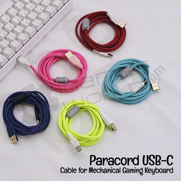 Jual Paracord Kabel USB C Detachable for Mechanical Keyboard Cable ...