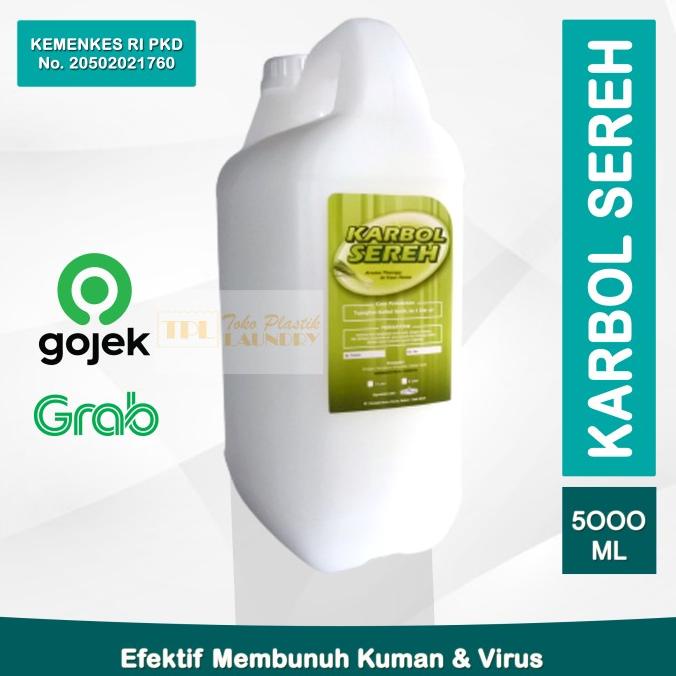 Jual Karbol Sereh Konsentrat Disinfektan Pembersih Lantai 5 Liter ...