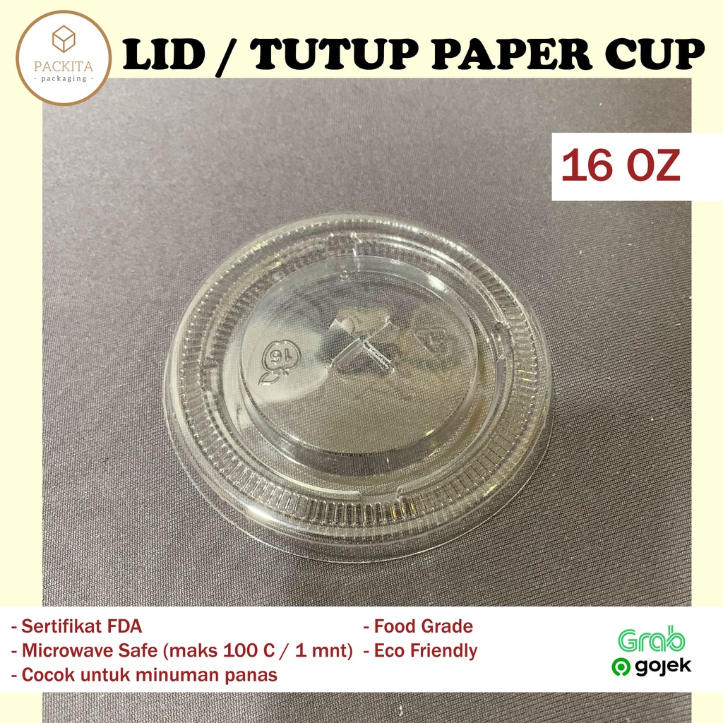 Jual Lid / Tutup Paper Cold Cup 16 Oz (1000 pcs = 1 dus) | Shopee Indonesia