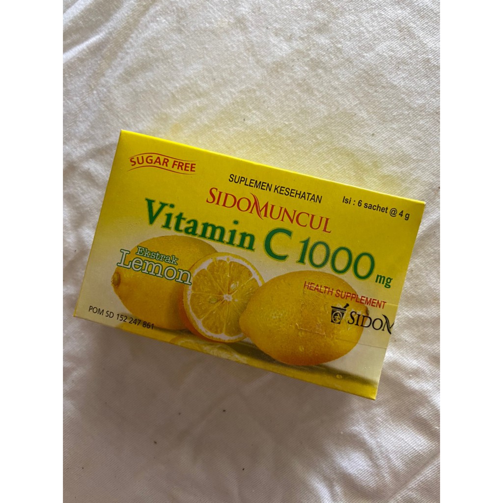 Jual Vitamin C1000 Sido Muncul Jeruk/Lemon Slop Isi 10 Box | Shopee ...