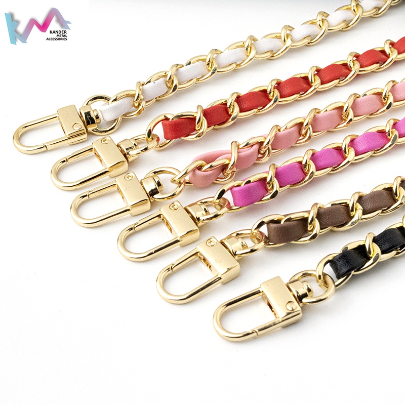 Jual KANDER Metal Leather Bag Chain 120cm Rantai Tas Selempang Kulit ...