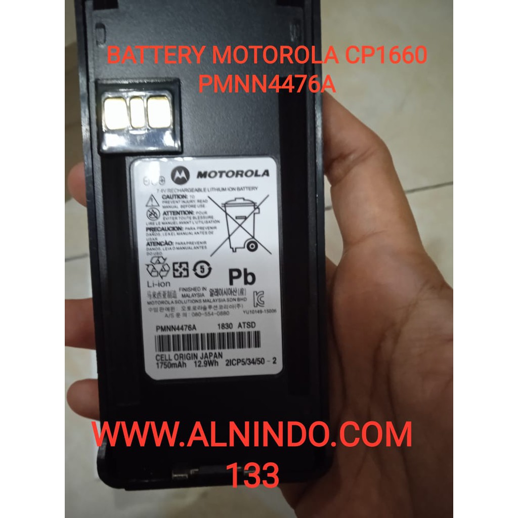 Jual BATTERY MOTOROLA CP1660 LITHIUM PMNN4476A ORIGINAL | Shopee Indonesia