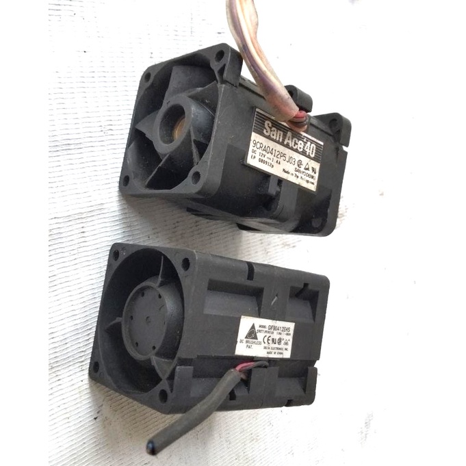 Jual Double Fan Dc Brushless SanAce 12vdc 1,4A & Delta E 12vdc 1,5A ...